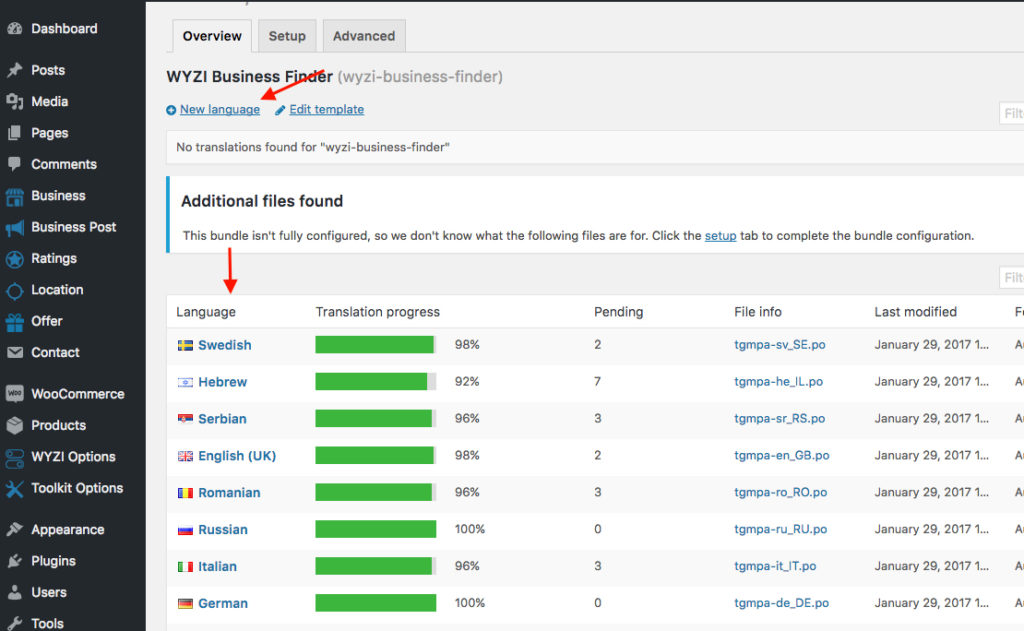 Translating Theme | WYZI - Documentation