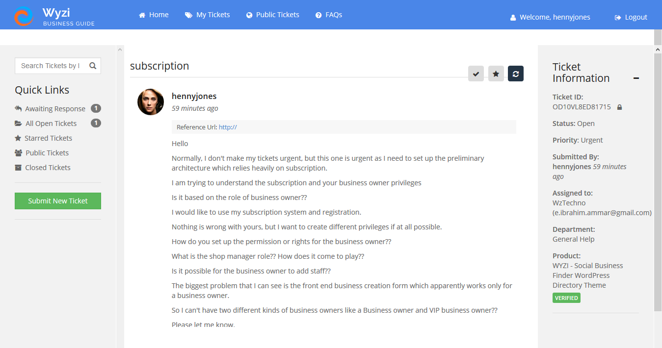 Support-Tickets-WYZI-Documentation | WYZI - Documentation