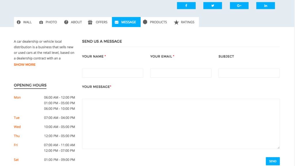 Message Tab Contact Form 7 Linking | WYZI - Documentation