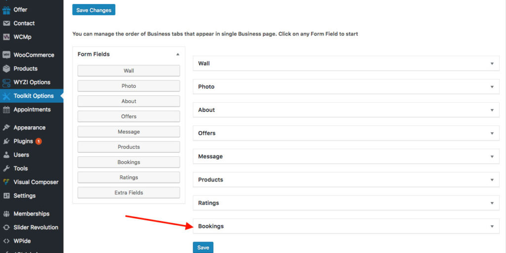 Turning Booking ON | WYZI - Documentation