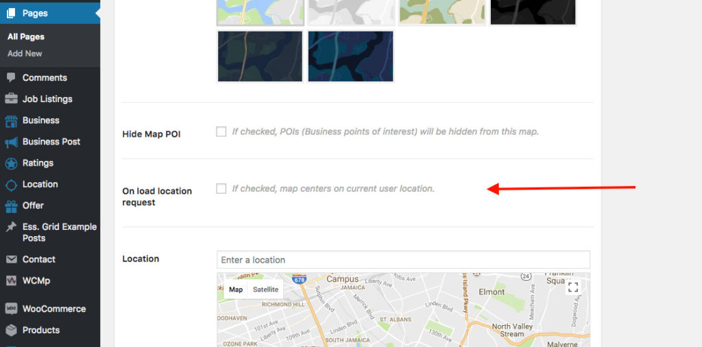 Map Location Request on Load & Default Radius | WYZI - Documentation