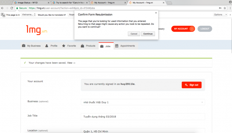 cannot-back-to-Job-Liast-after-Edit-a-Job | WYZI - Documentation